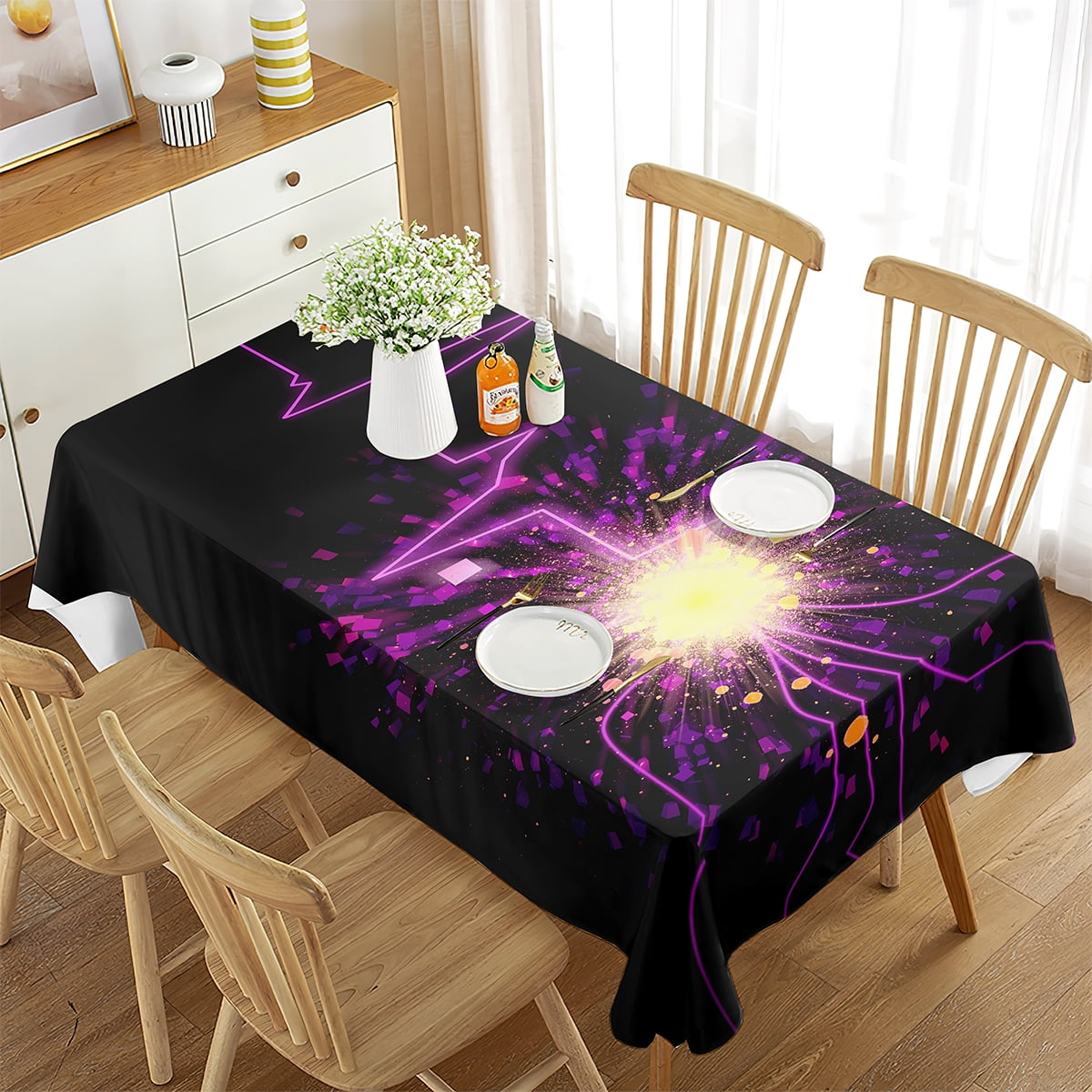 Decor Table Room Dining Room Living for Cover Table Rectangle Pattern ...