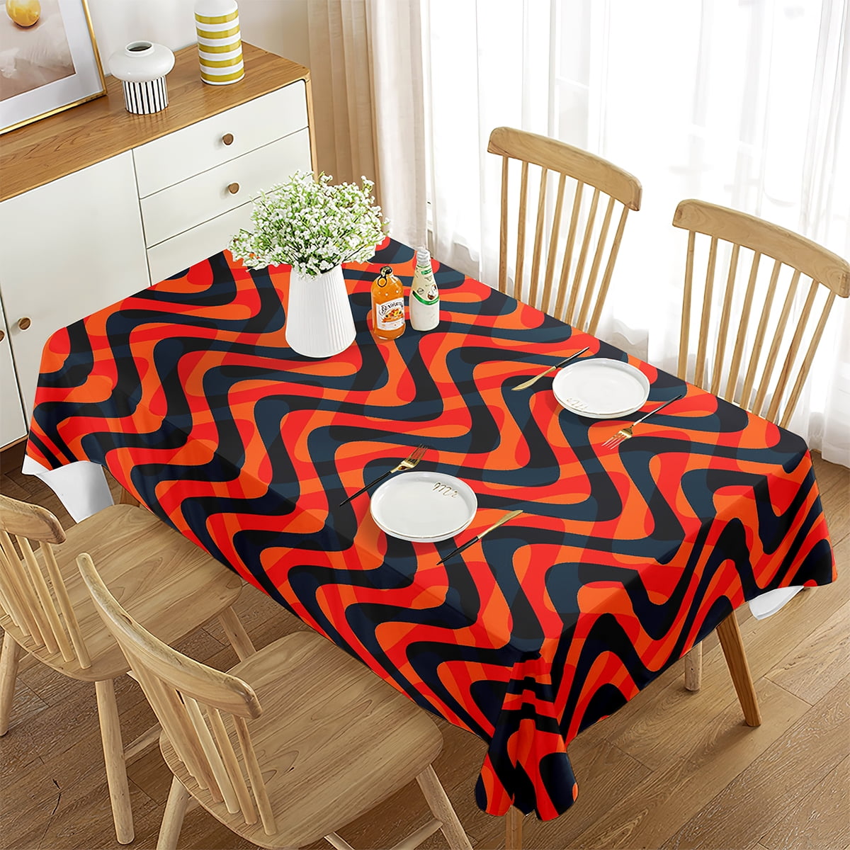 Decor Table Room Dining Room Living for Cover Table Rectangle Pattern ...