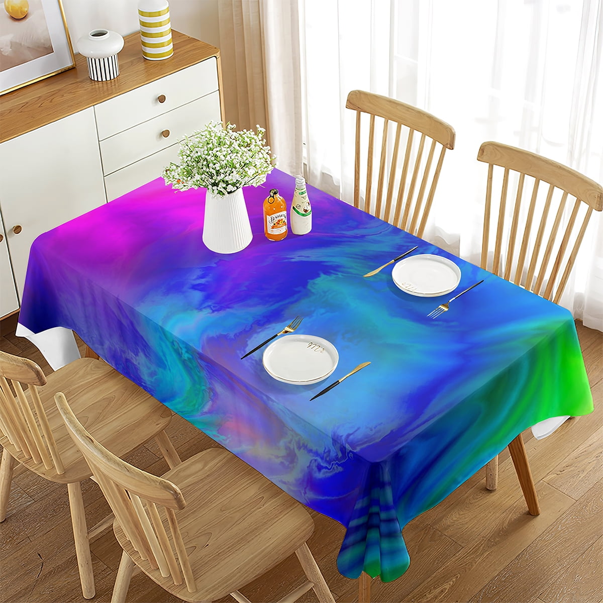 Decor Table Room Dining Room Living for Cover Table Rectangle Pattern ...