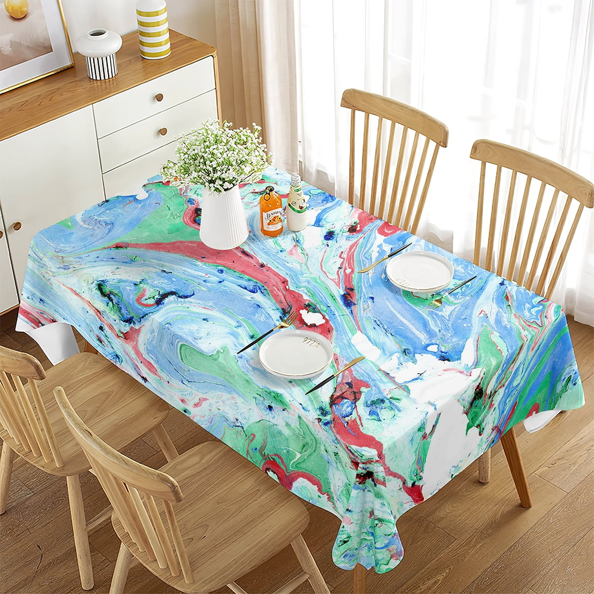 Decor Table Room Dining Room Living for Cover Table Rectangle Pattern ...