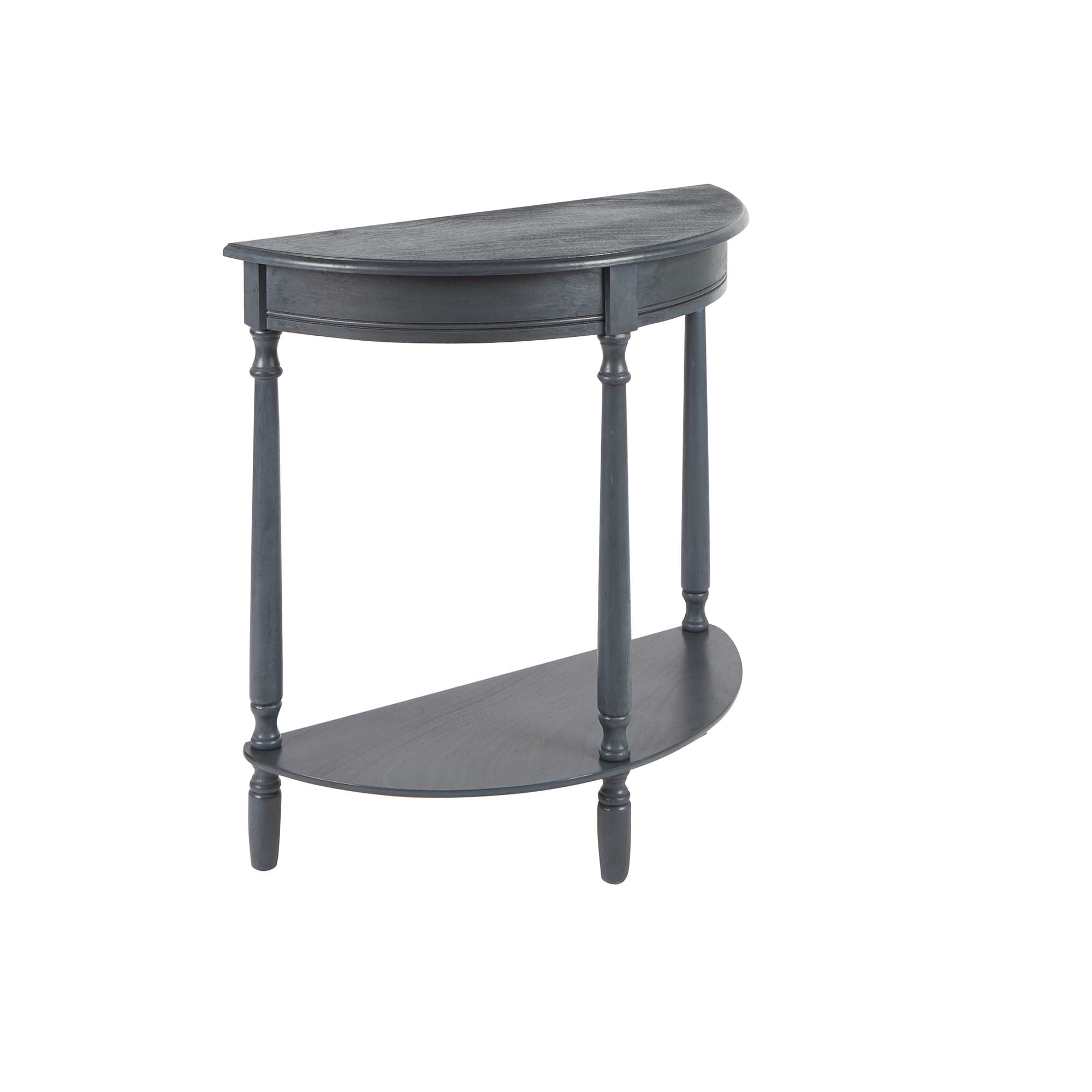 Decor Therapy Half Round Entryway Table with Storage, Antique Navy, 28. ...