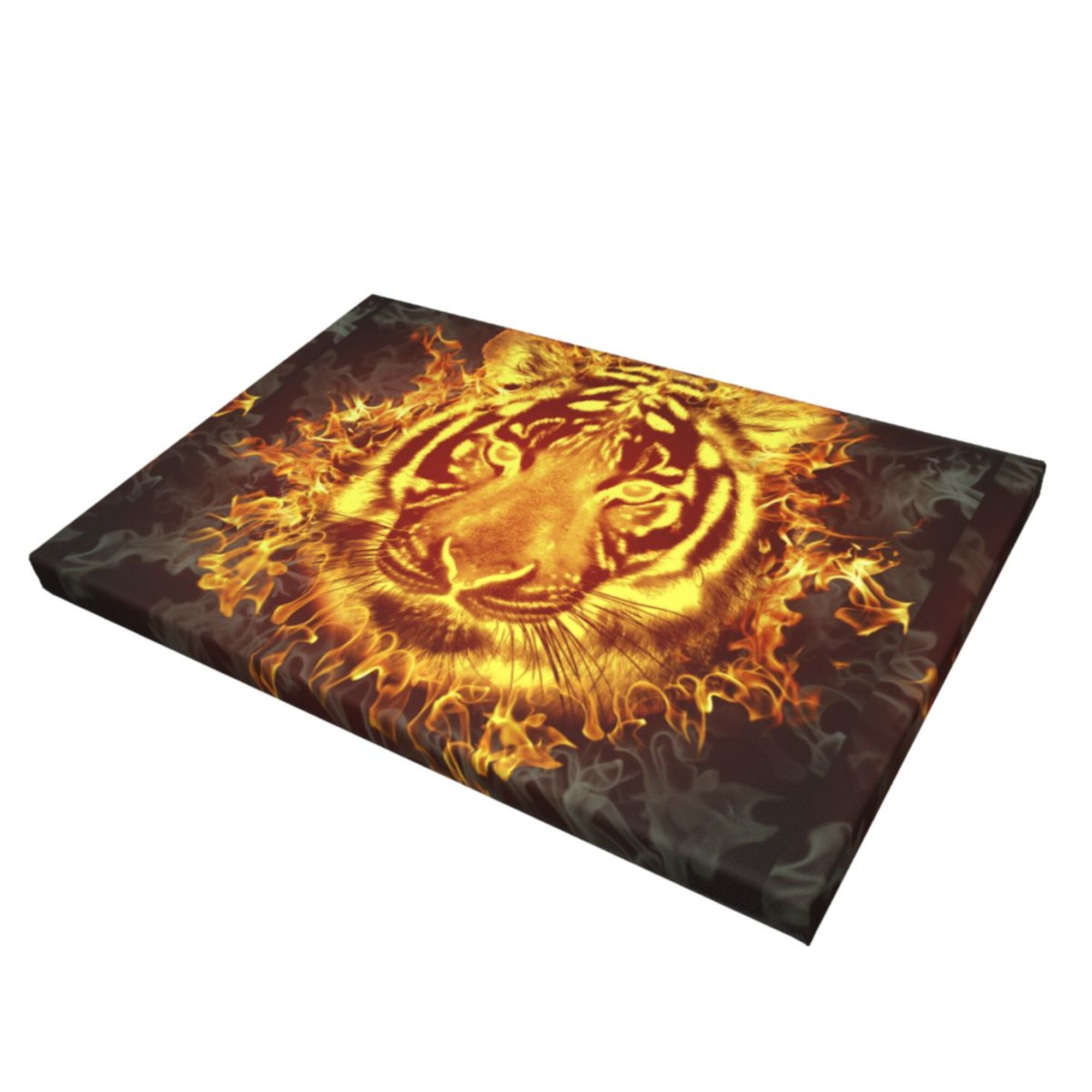 Decor Tiger Flame Fire Wall Decor Bathroom Canvas Painting Modern ...
