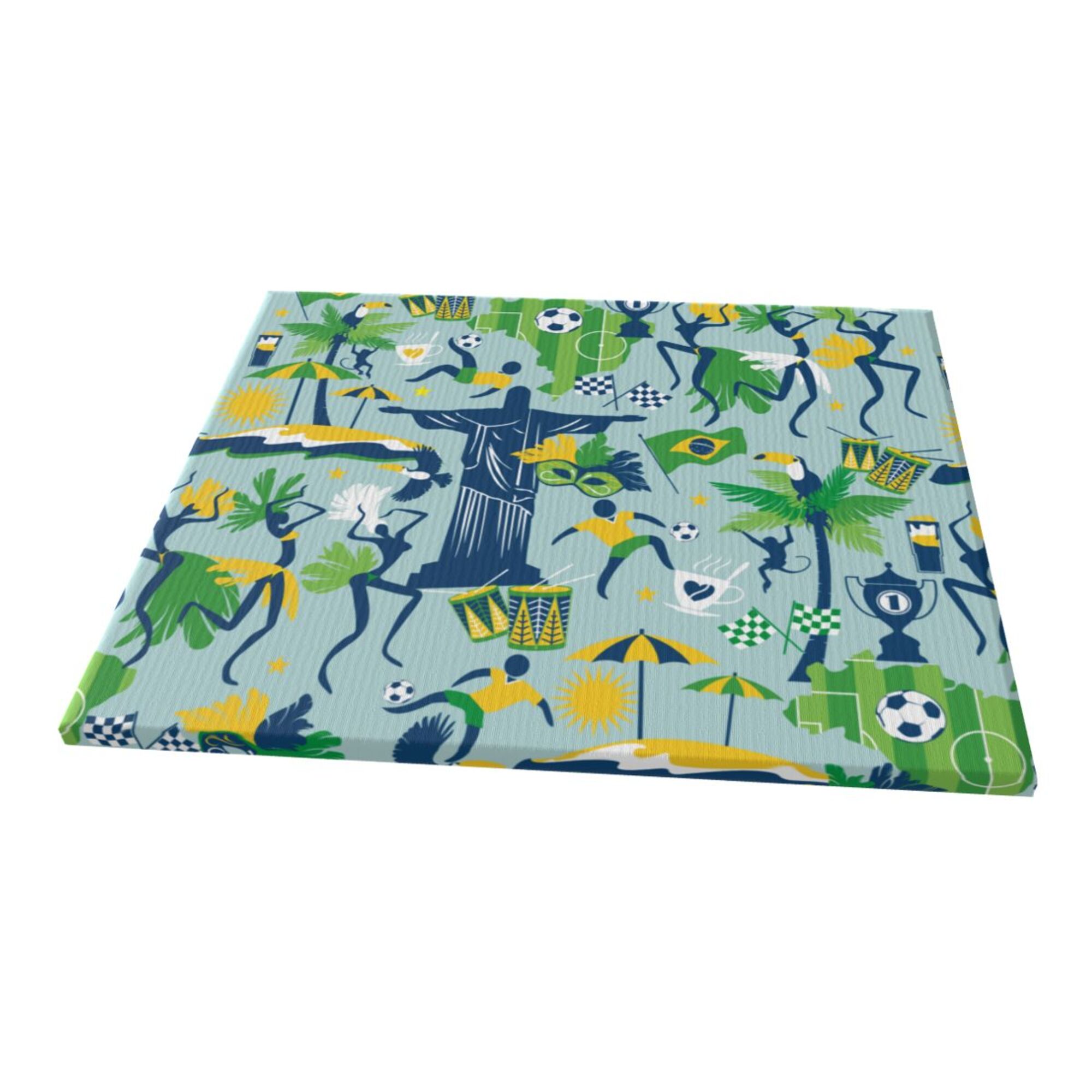 Decor Traditional Items In The Colors Of Brazil Symbolic Face ...