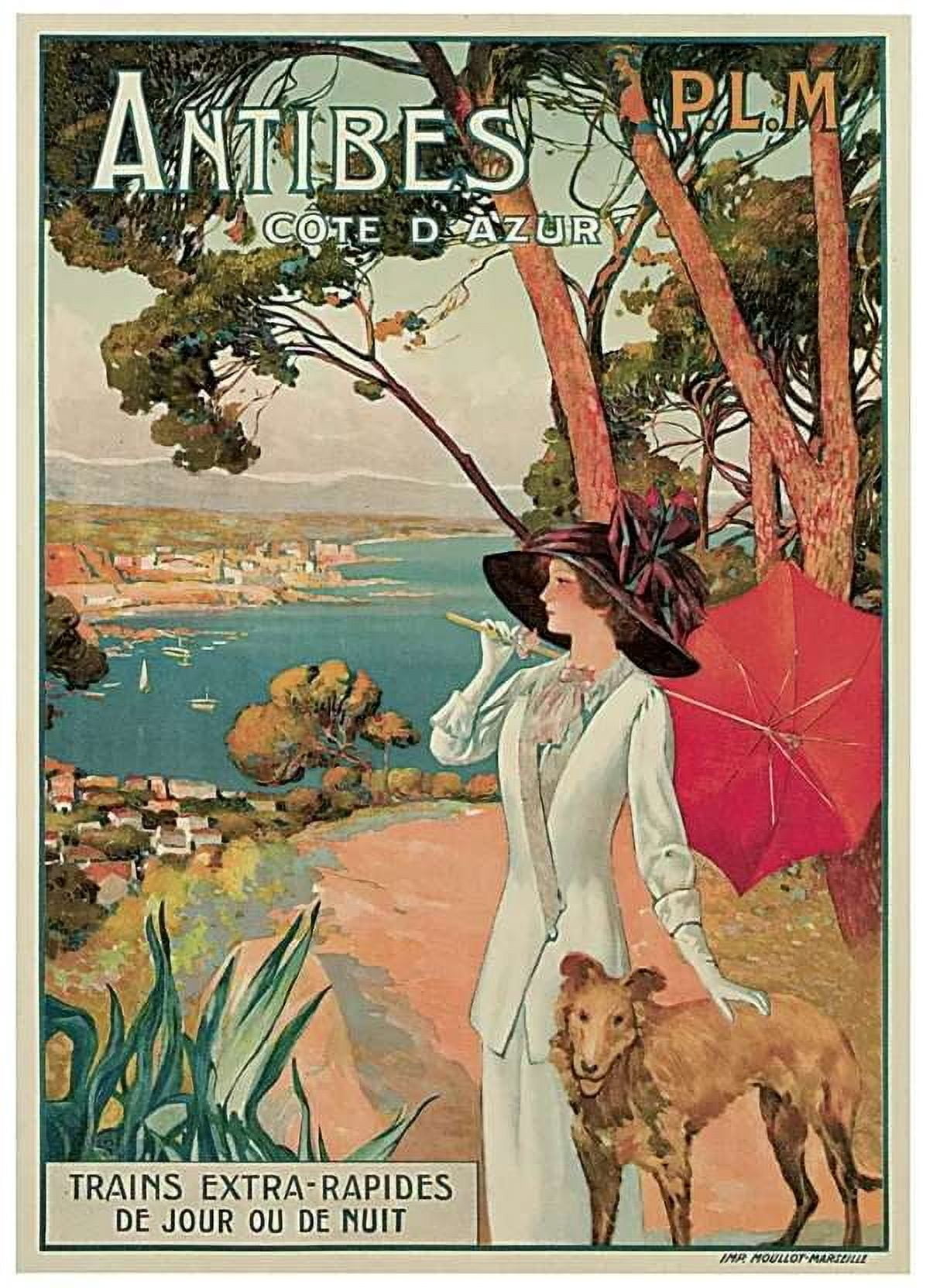 Decor Travel Poster. Graphic Design. Train Cote de A'zur Home Sop Wall ...