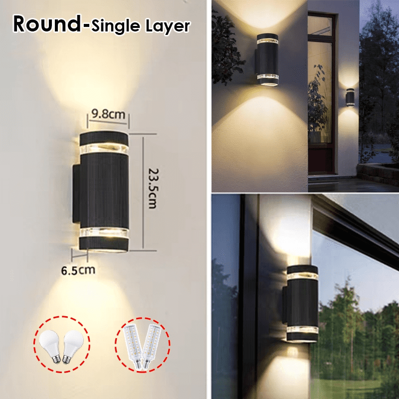 Decor Wall Lamp Replace E27 Bulbs Outdoor Waterproof Wall Fixtures ...