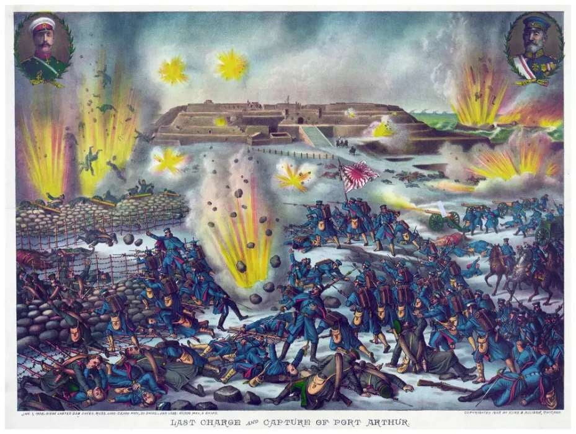 Decor War Poster.Fine Graphic Art. Capture of port Arthur. Home Wall ...
