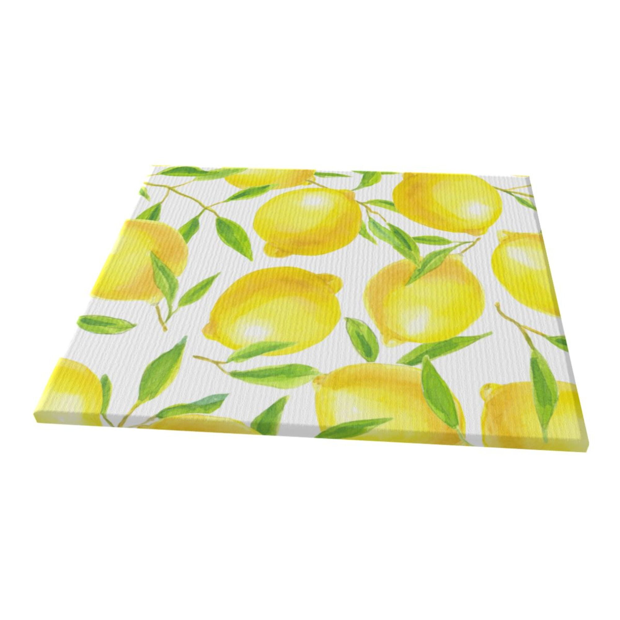 Decor Watercolor Lemon Wall Decor Bathroom Canvas Painting Modern ...