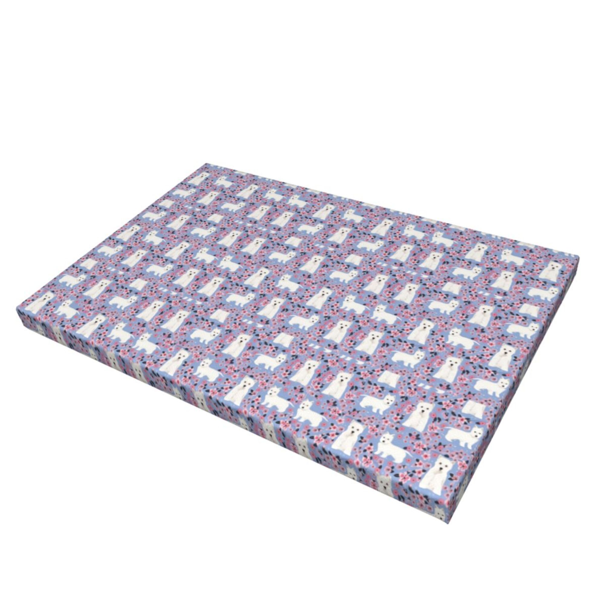 Decor Westie Cherry Blossoms West Highland Terrier Cutest Fluffy Wall ...