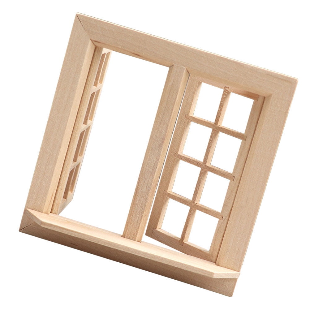 Decor Wooden Dollhouse Furniture for A Dolly Adornment Miniature Window ...