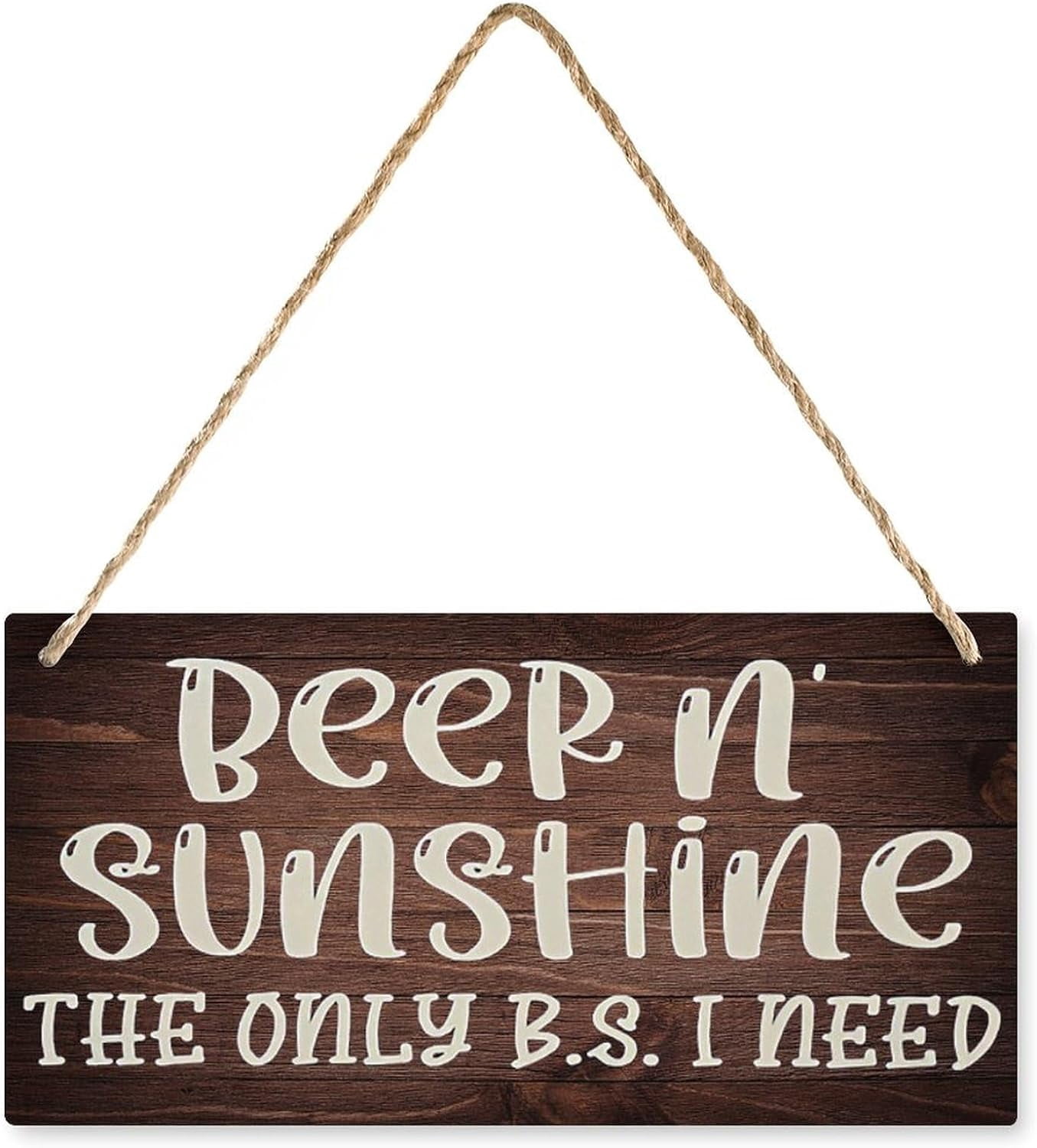 Decor Wooden Sign Beer And Sunshine Is All The Bs I Need Wooden Front ...