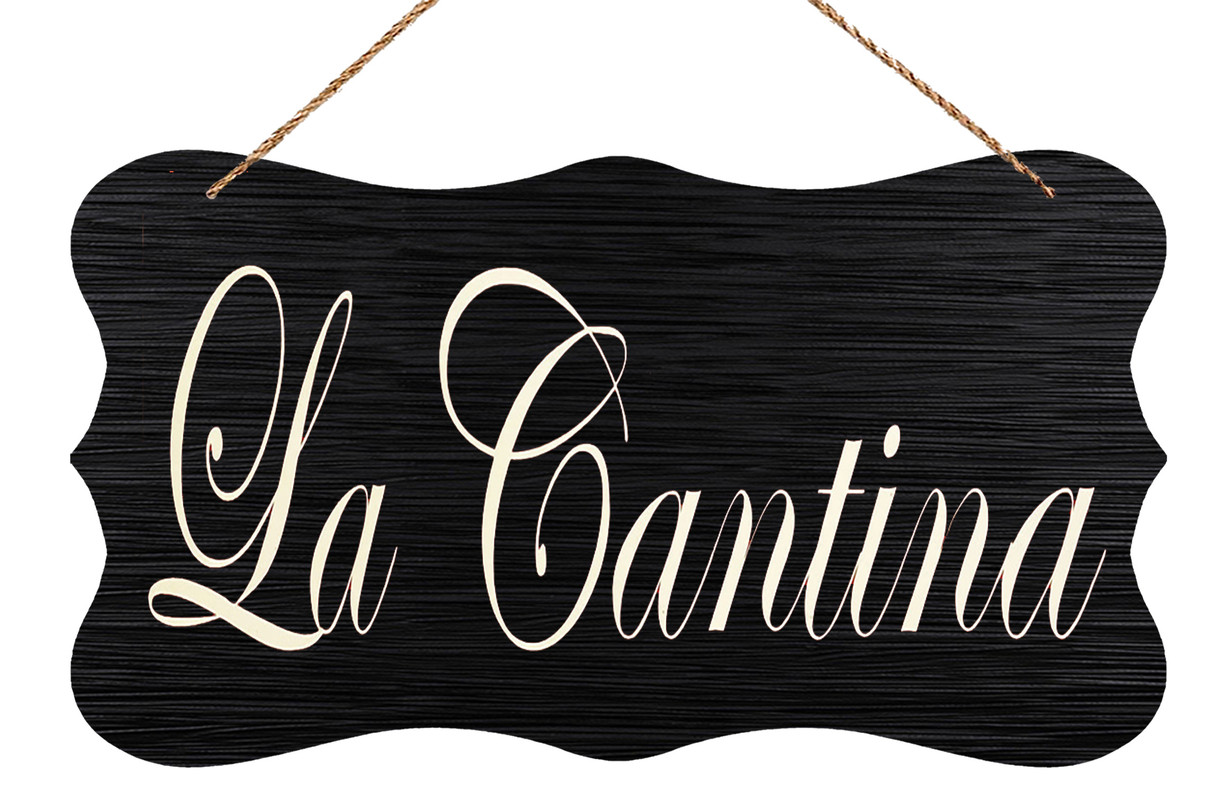 Decor Wooden Sign La Cantina Wood Spanish Bar Canteen Sign Wall Decor ...