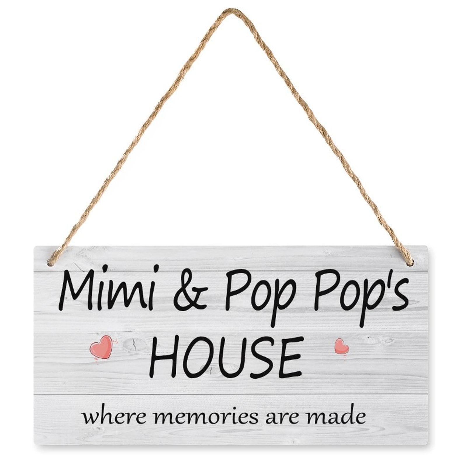 Decor Wooden Sign Mimi And Pop Pop'S House Sign, Where Memories Are ...