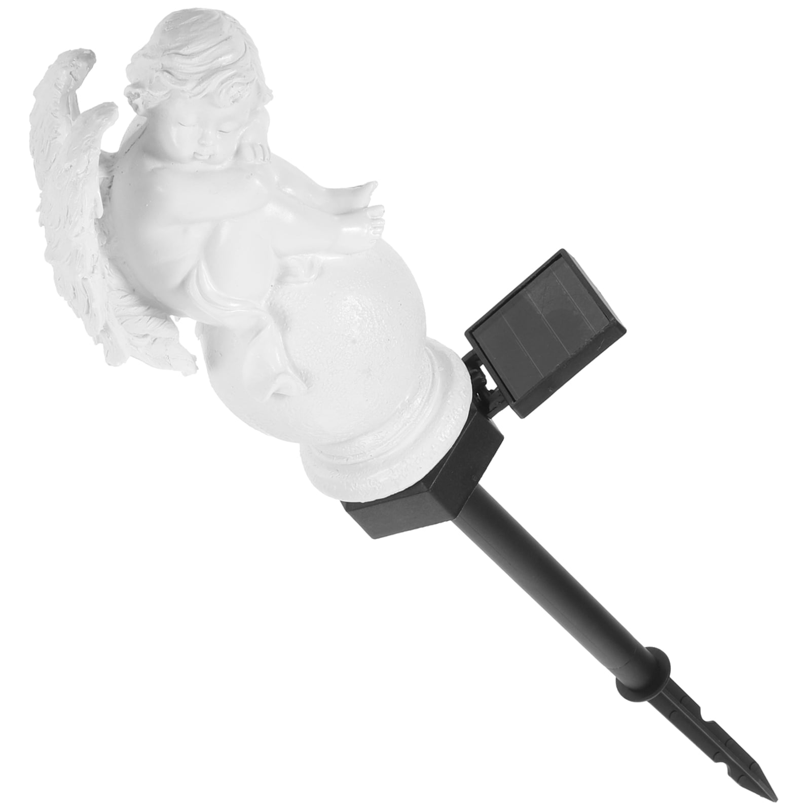 Solar Powered Resin White Floor Lamp for Decor with Delicate Design and ...