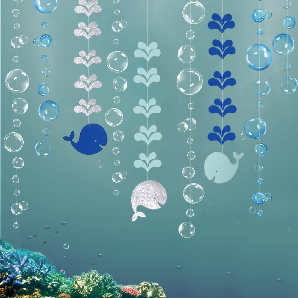 Decor365 Blue Whale Bubble Garland Baby BSL1 Boy Shower Ocean Theme ...