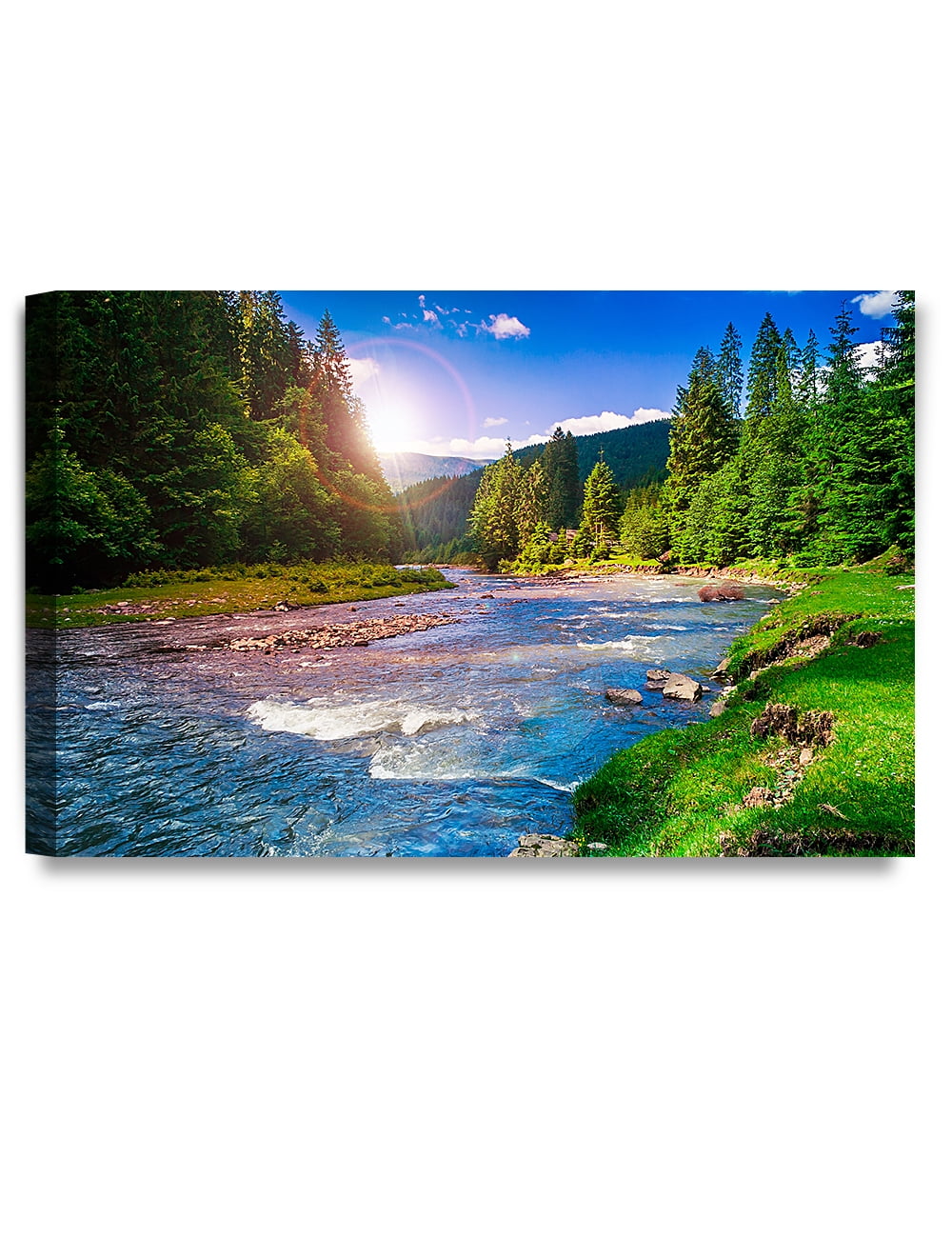 DecorArts - River Landscape - Giclee Canvas Prints for Wall Decor ...