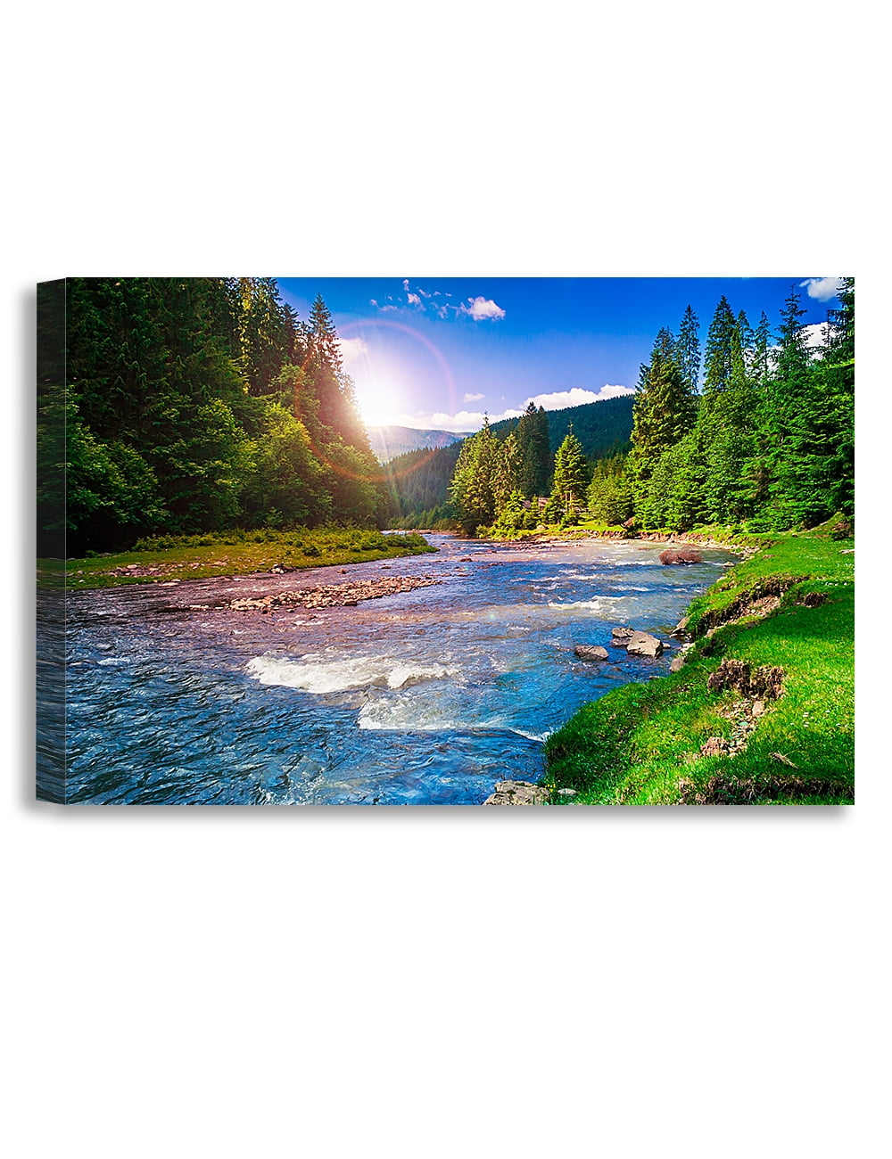 DecorArts - River Landscape - Giclee Canvas Prints for Wall Decor ...