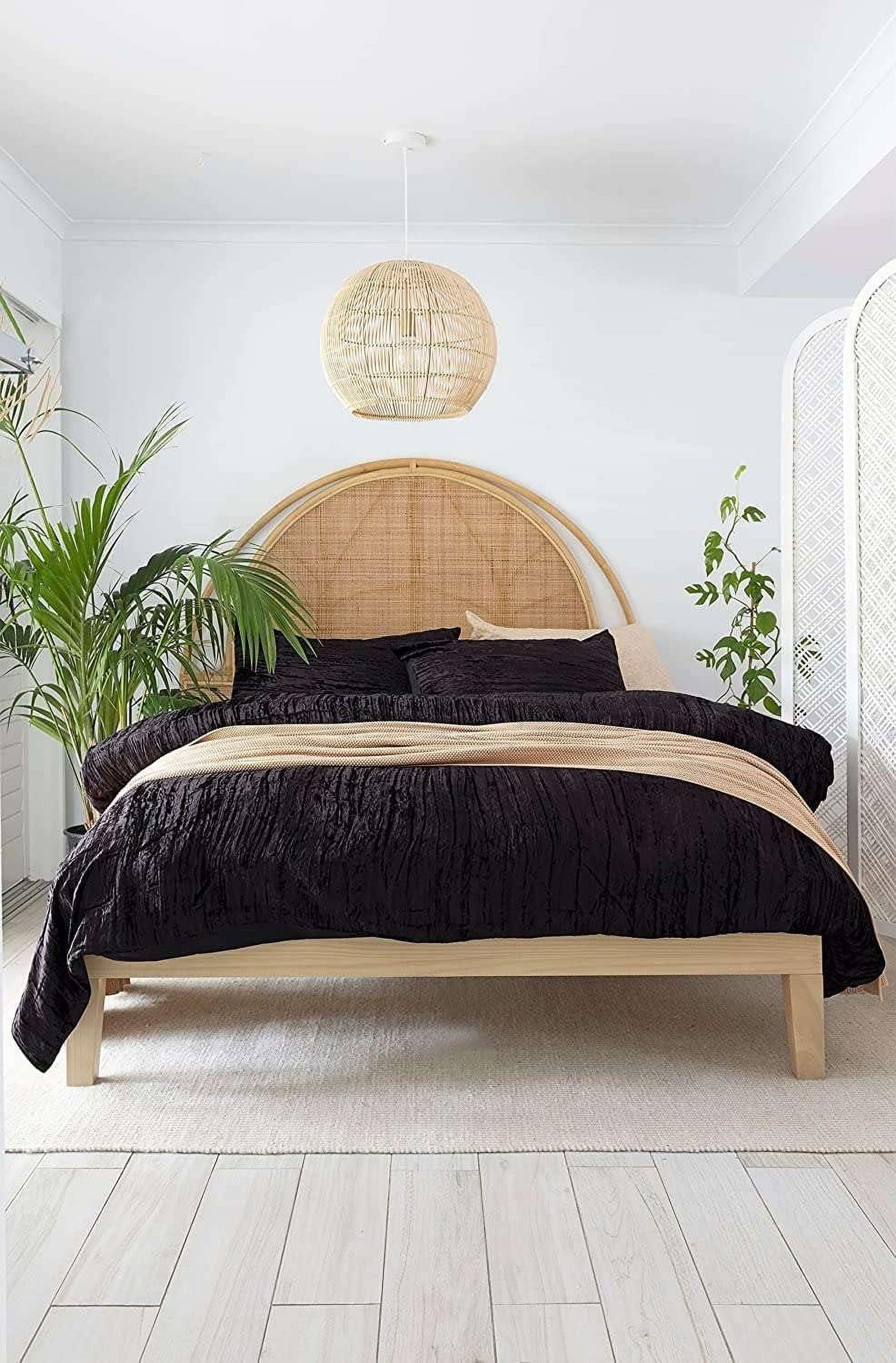 DecorAvenue Ultra-Luxe Crushed Velvet Pillow Shams Covers Set of 2 No ...