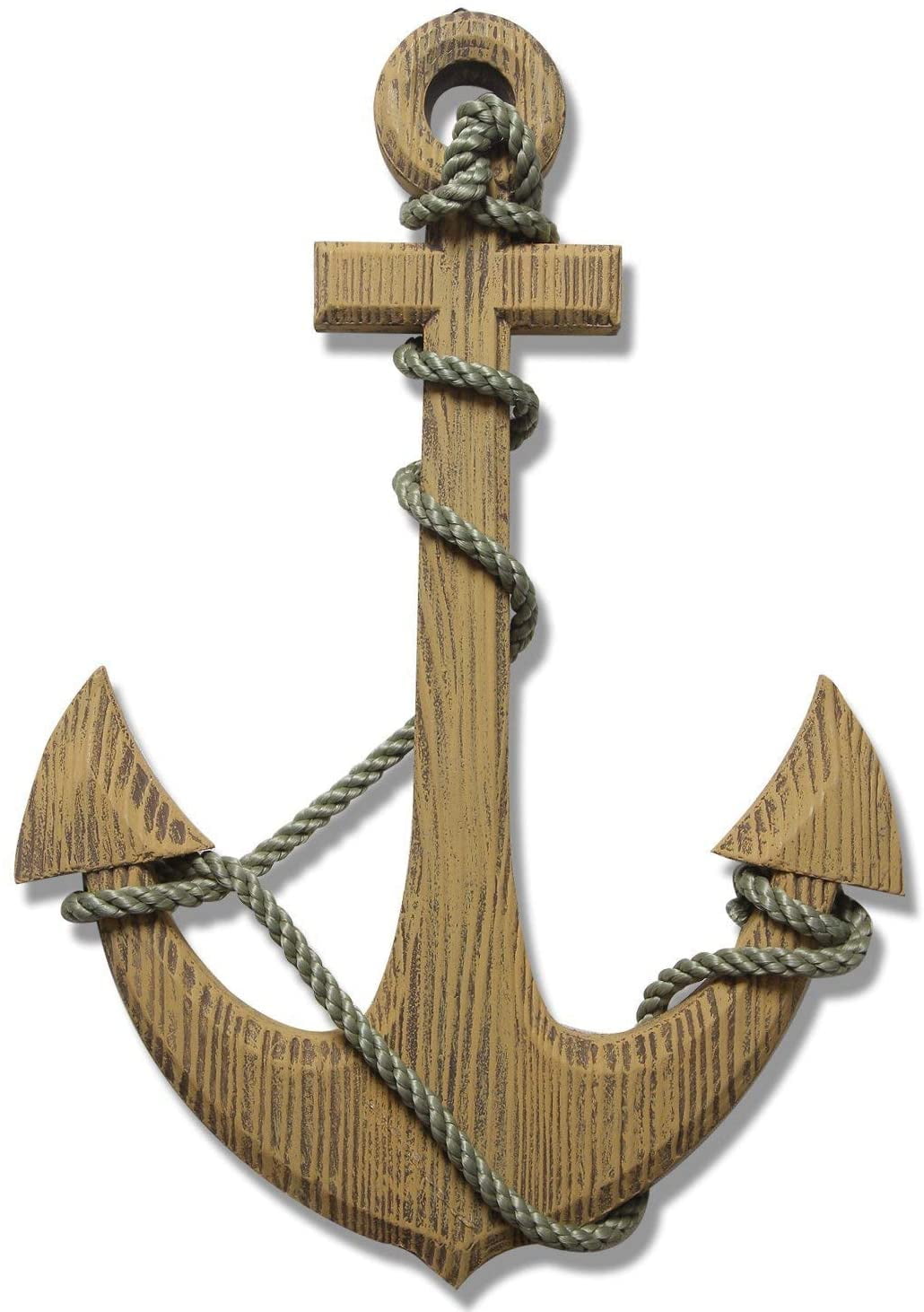 DecorField 24" Wooden Anchor with Crossbar - Pirate Ship Design ...