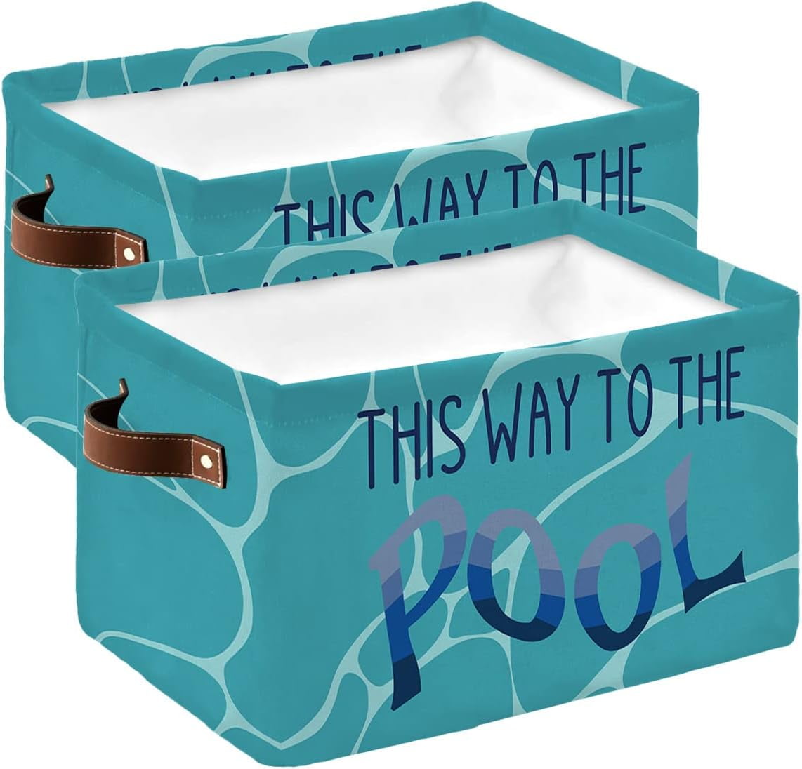 DecorLovee Blue Beach Storage Basket Waterproof Cube Storage Bin ...