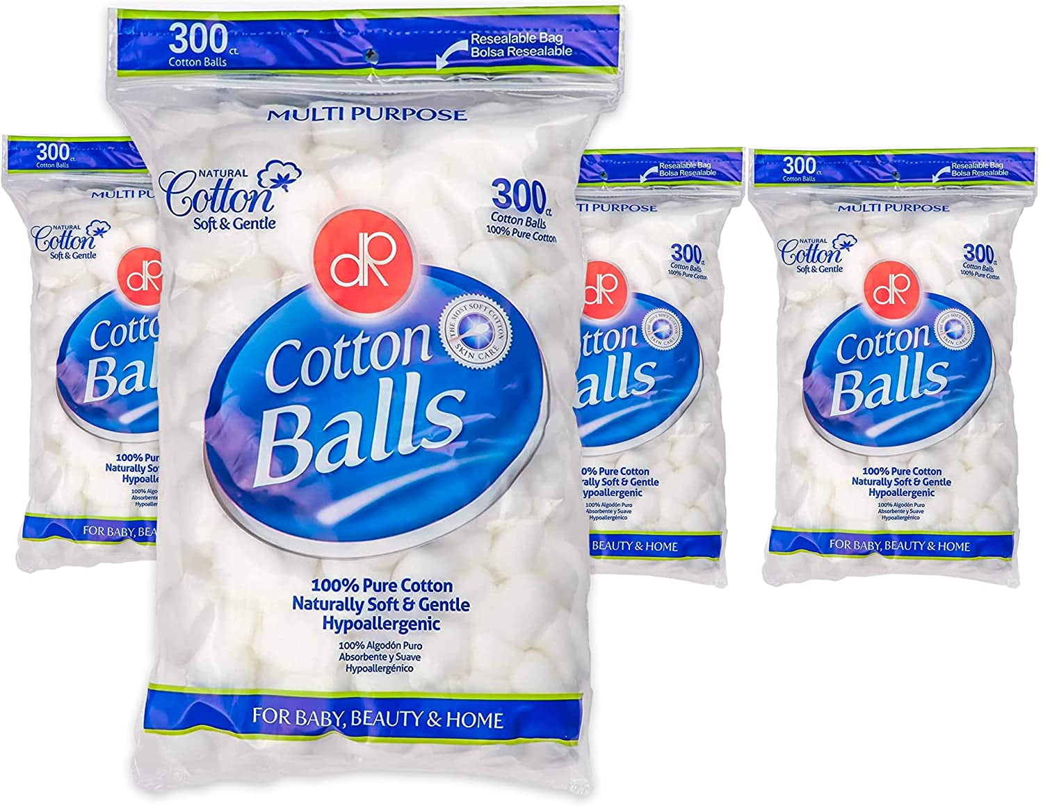 DecorRack 1200 Small Mini Cotton Balls for Cosmetic Use, 100% Natural ...