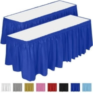 DecorRack 6 Pack Table Skirts Plastic, 29 in x 14 ft Each, Royal Blue ...