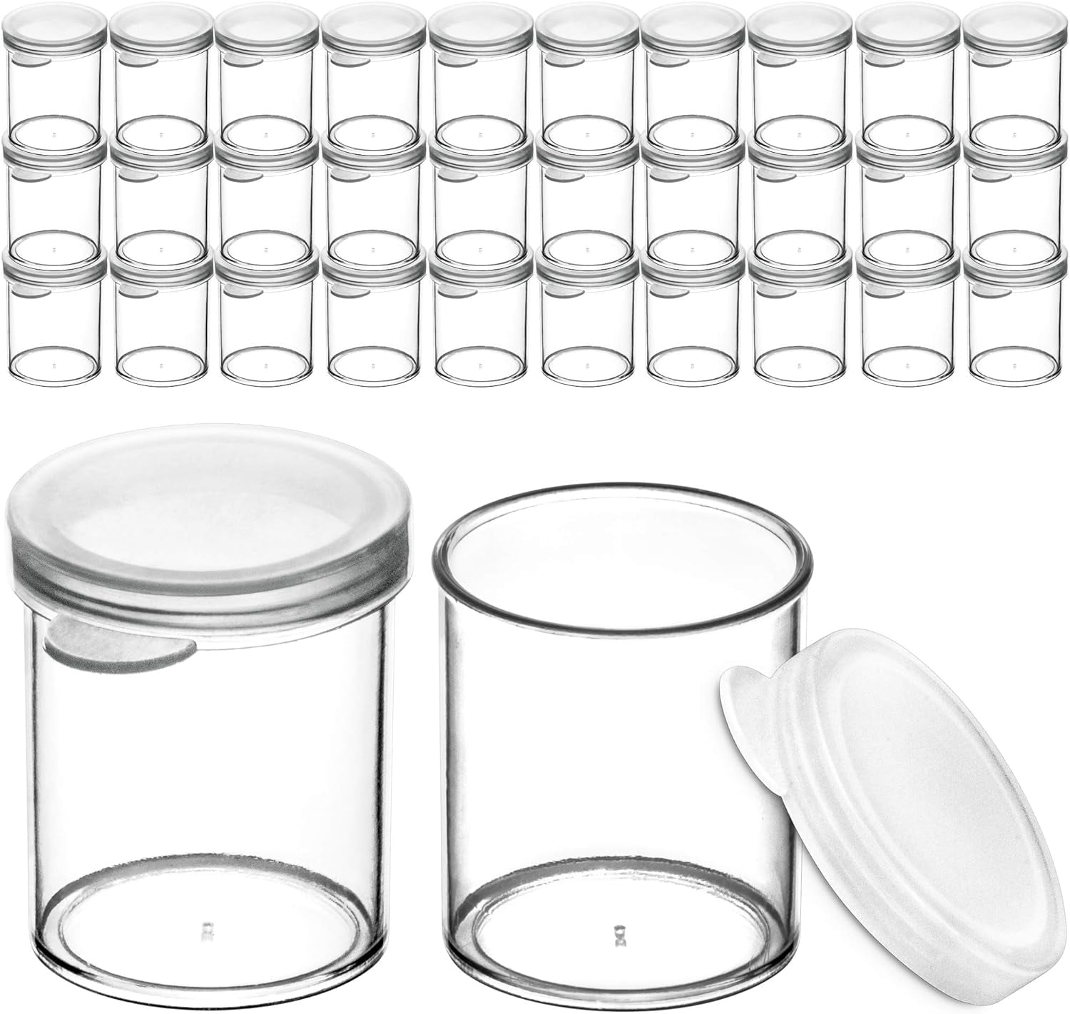 DecorRack 30 Craft Storage Jars, Small Paint Plastic Mini Containers ...