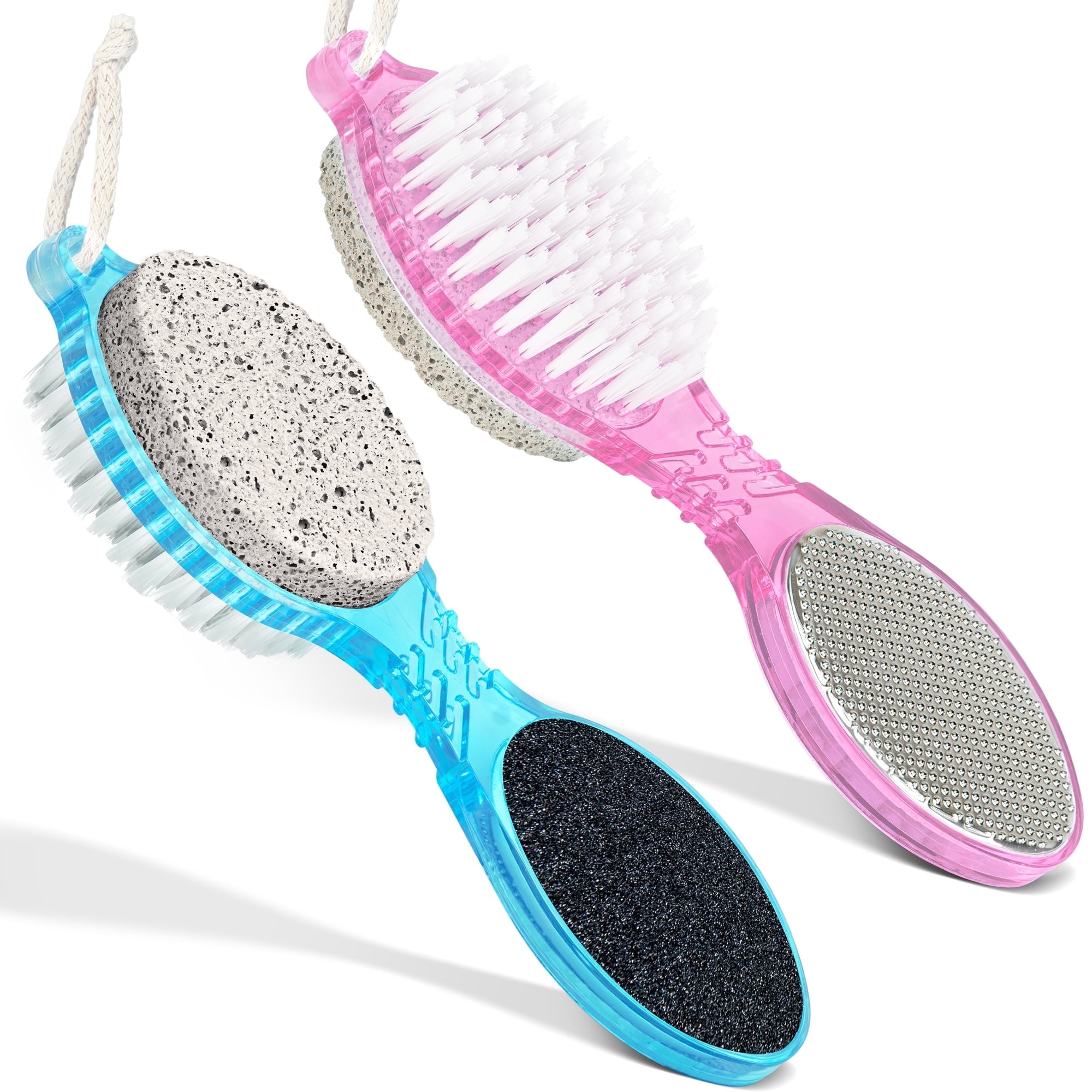 DecorRack 4-in-1 Pedicure Paddle Kit with Pumice Stone, Foot File, Nail ...