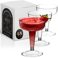DecorRack 48 Plastic Cocktail Glasses, 8 oz Clear Reusable Party Cups ...