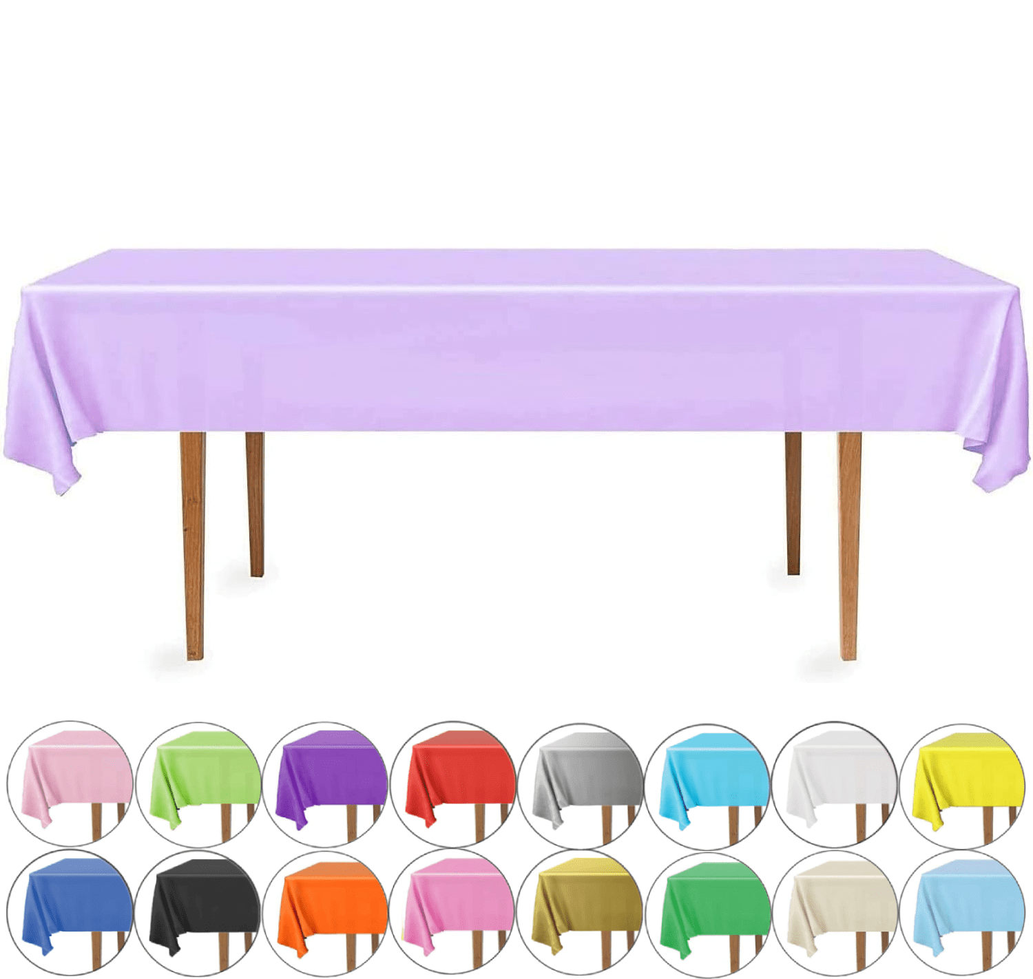DecorRack Party Decorations, 6 Rectangular Lavender Table Covers, 54 x ...