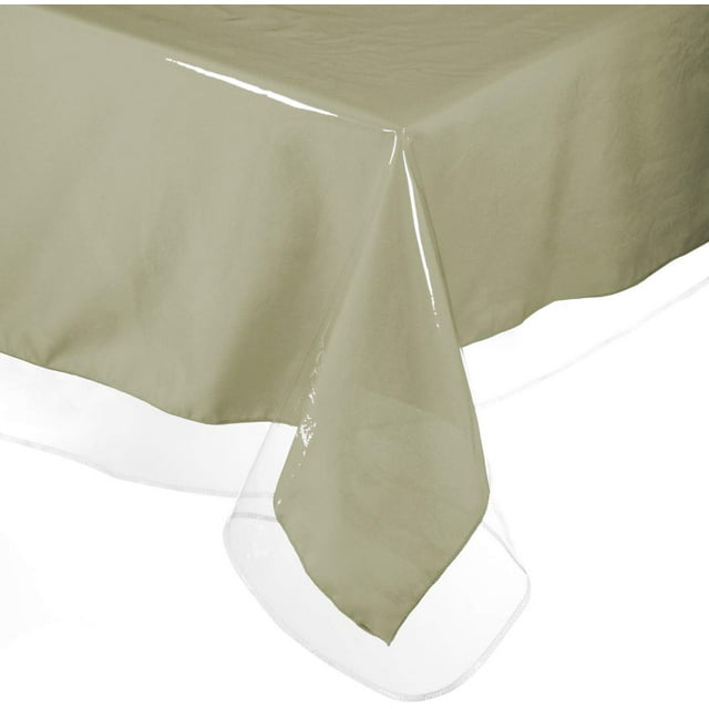 DecorRack 60 inch x 108 inch Clear Tablecloth Protector, Oblong (1 Pack ...