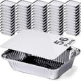 DecorRack Aluminum Pans with Flat Board Lids, 2.25 lb Rectangular (56 ...