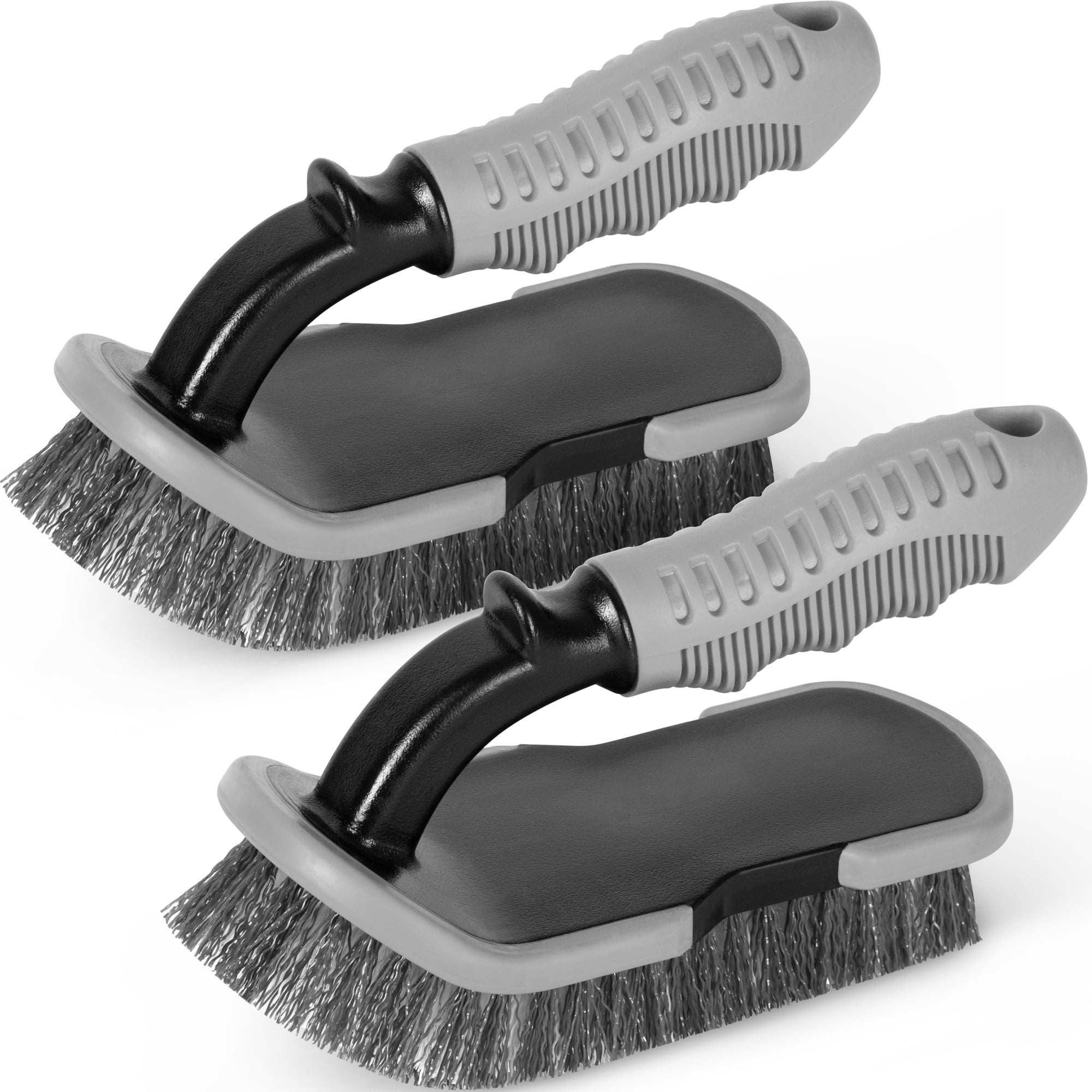 DecorRack Cleaning Brush Set, Heavy-Duty Scrub Brushes with Ergonomic ...