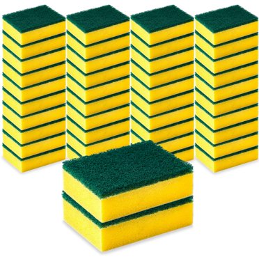 Boardwalk Medium Duty Scrubbing Sponge - Yellow/Green, Multi Surface ...