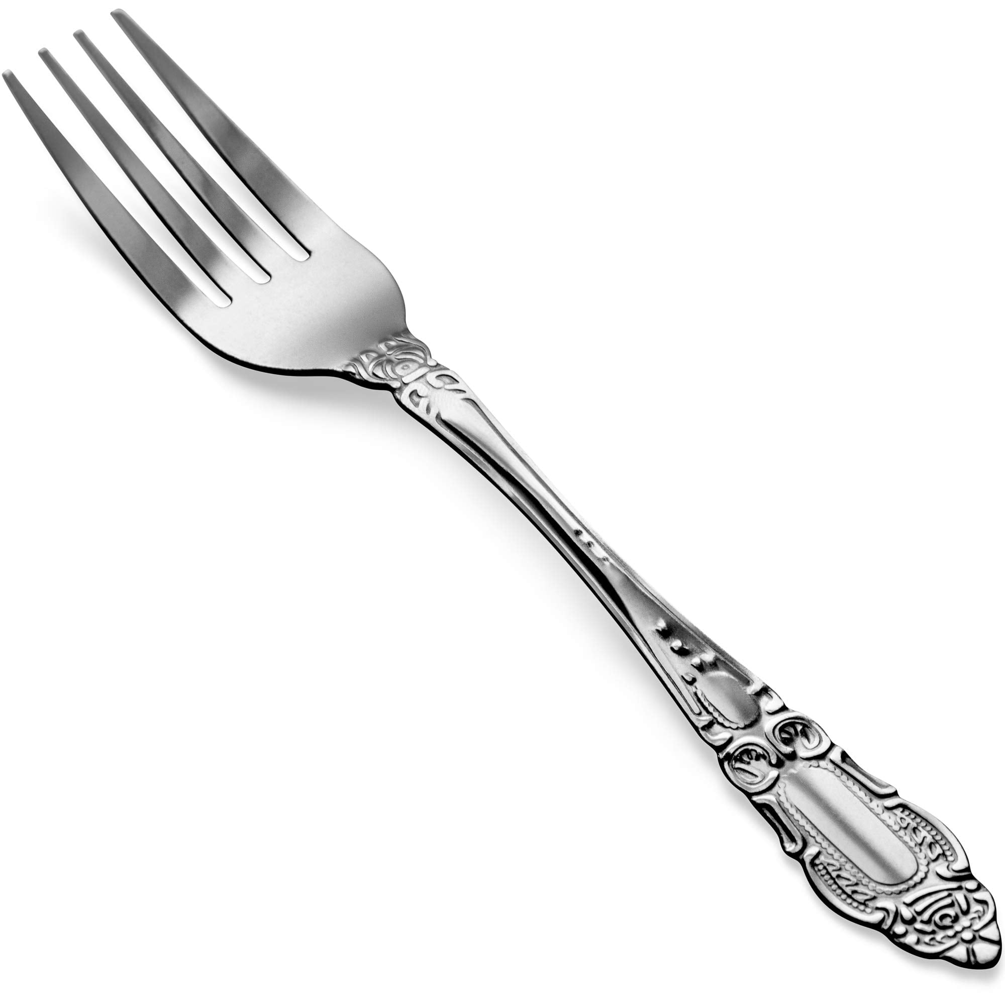 DecorRack Dinnerware: 12-Piece Set of Reusable Stainless Steel Dinner Forks, Silverware Cutlery ...