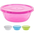 DecorRack Plastic Serving Bowl with Lid, Pink (1 Bowl) - Walmart.com