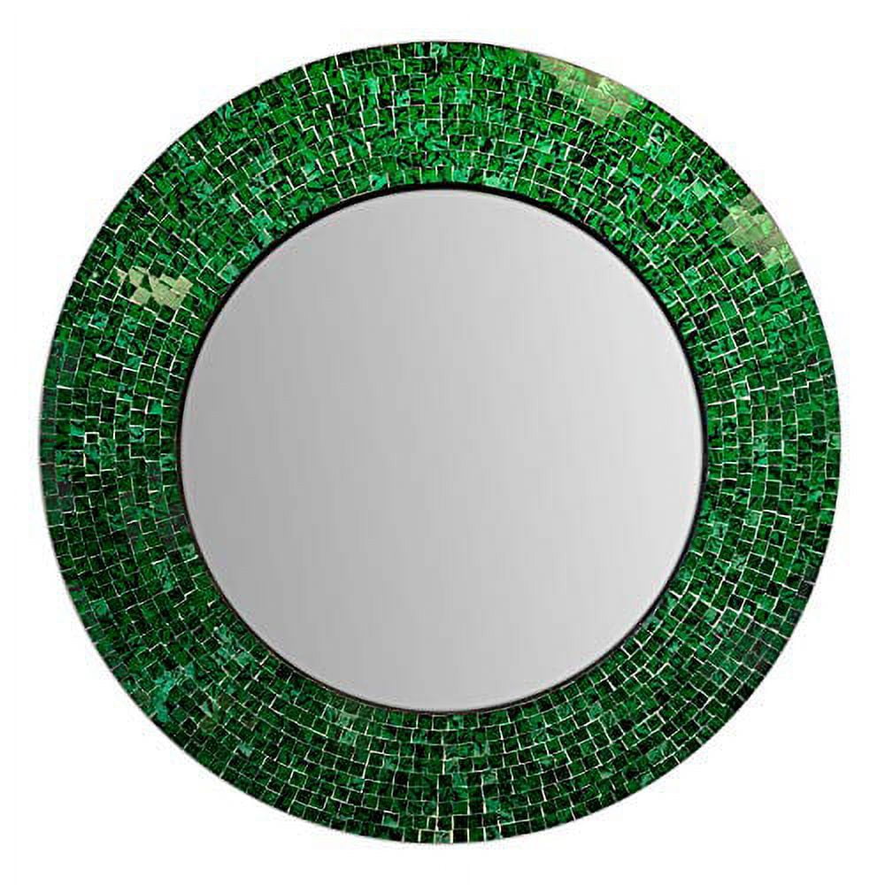 DecorShore 24" Traditional Glass Mosaic Mirror, Wall Mirror, Decorative ...
