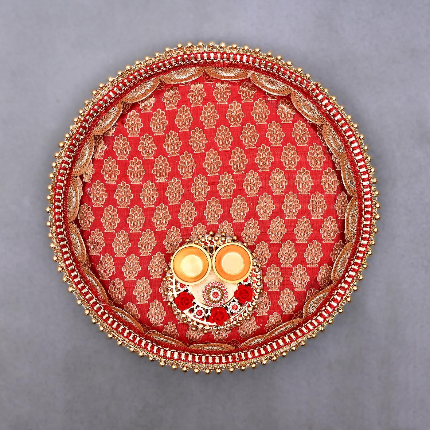 DecorTwist Pooja Thali Set Stainless Steel Handcrafted Decorative Pooja ...