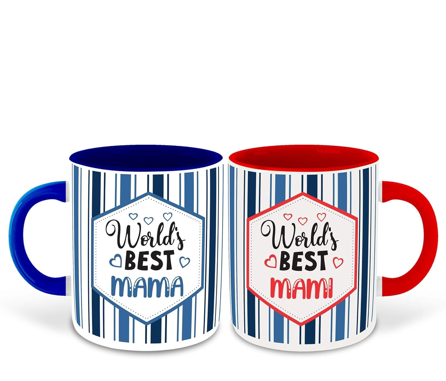 DecorVecor Mama and Mami Inspired Dark Blue Red Inner Colour Set of 2 ...