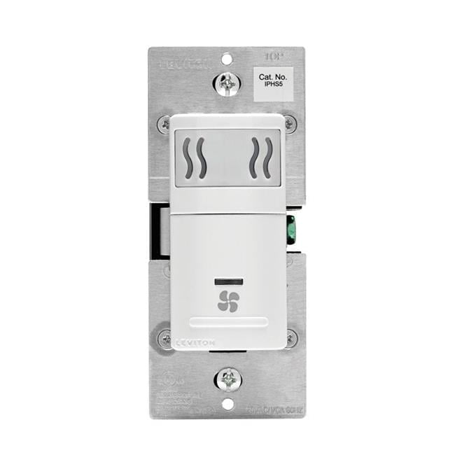 Decora 3A Single Pole Single Humidity Sensor & Fan Control, White ...