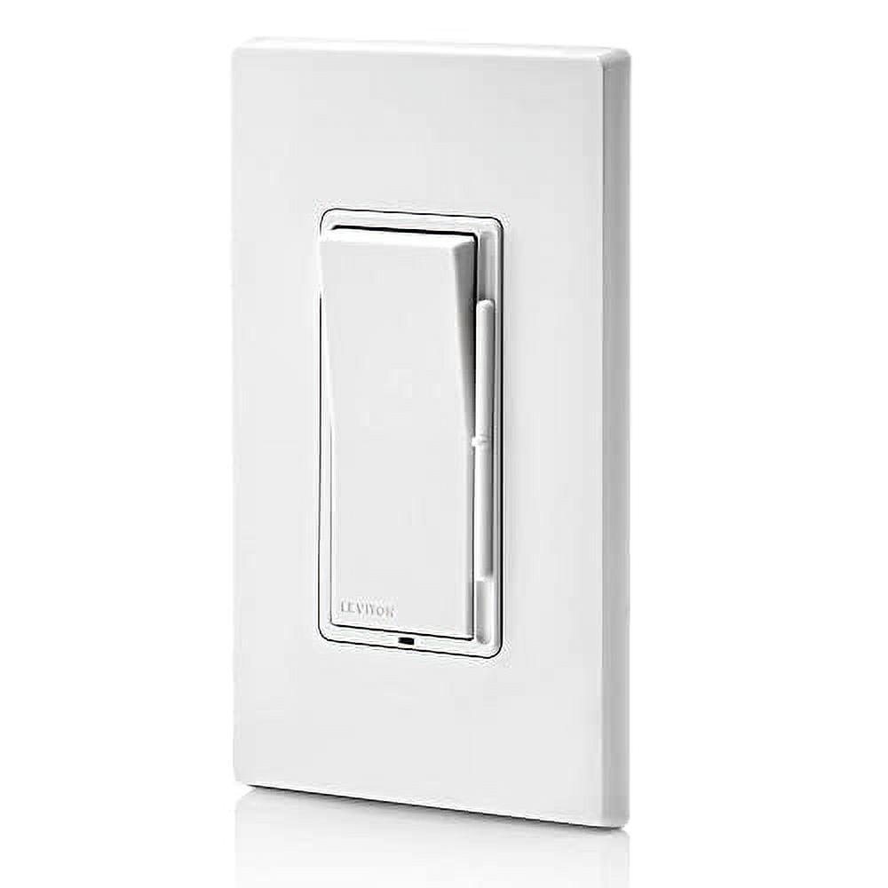Decora 600-Watt Single-Pole/3-Way Universal Rocker Slide Dimmer, White ...