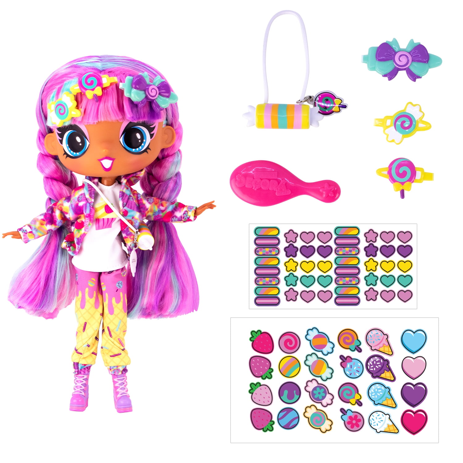 Decora Fashion Girlz 'Sweetie' Character 11-inch Poseable Doll: Unleash ...