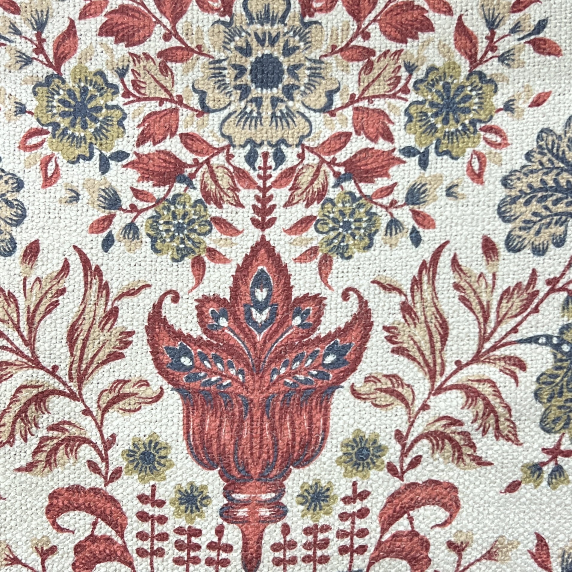 Decora Furnishings Beige Floral Matty Fabric by the Yard Upholstery ...