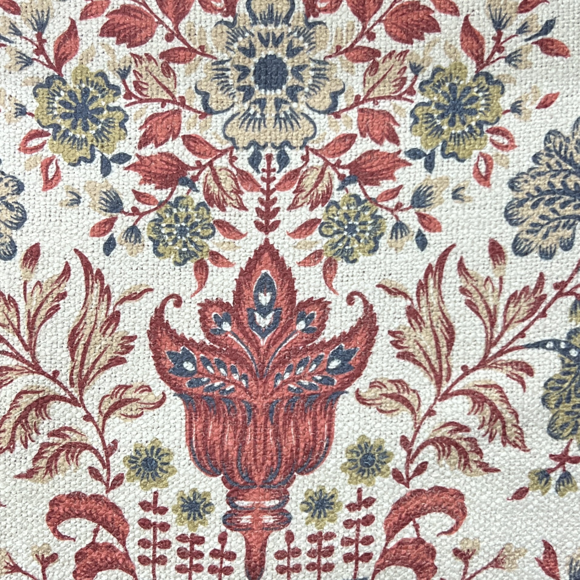 Decora Furnishings Beige Floral Matty Fabric by the Yard Upholstery ...
