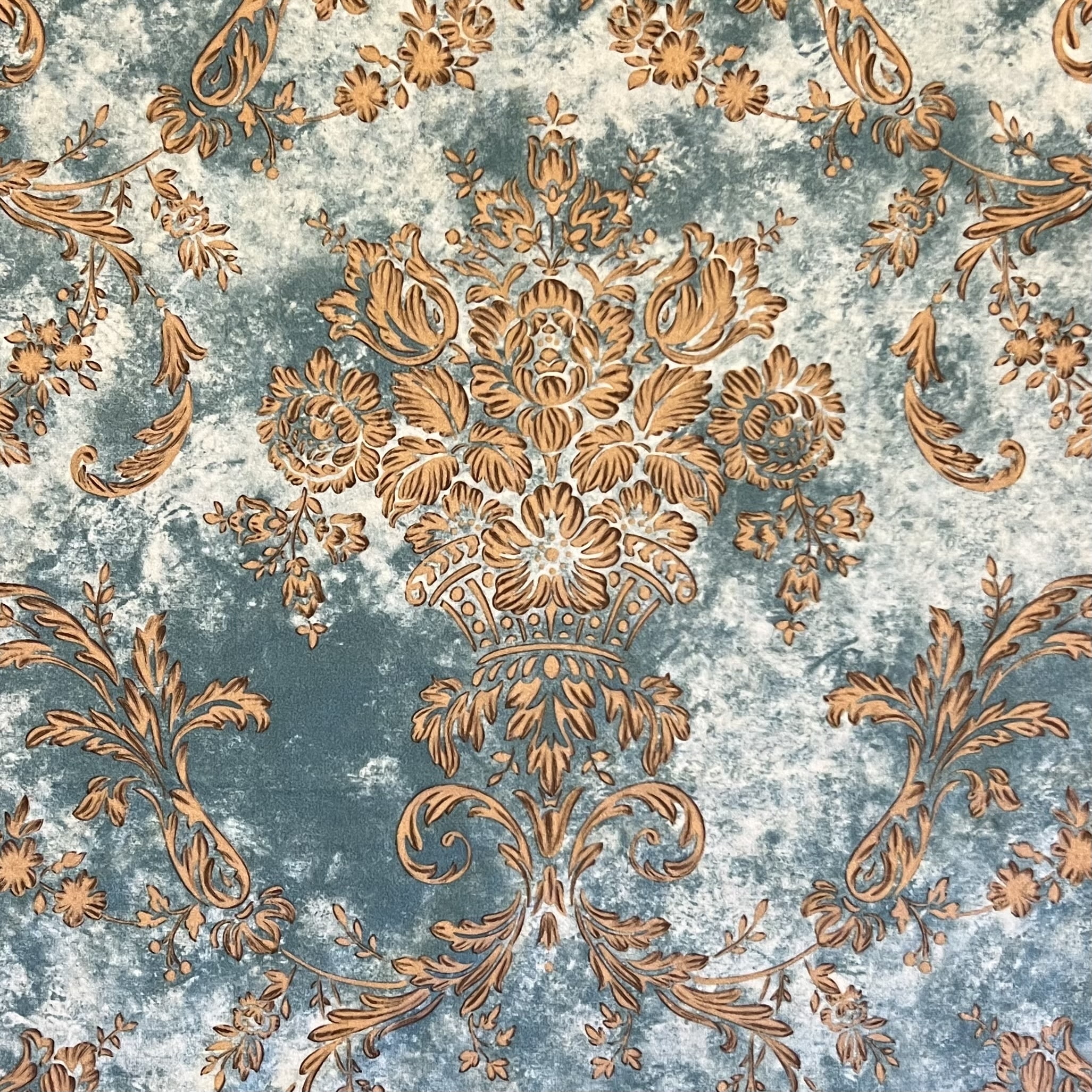 Decora Furnishings 54" Velvet Finish Damask Design Sewing Fabric by the ...