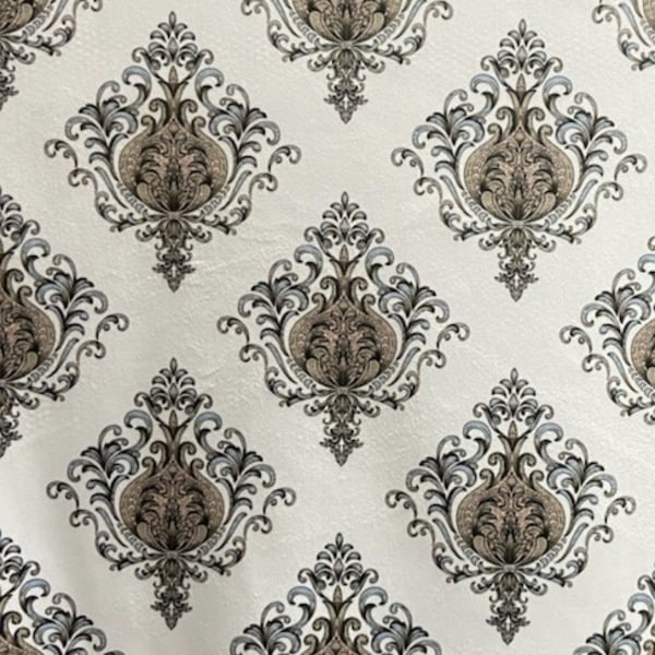 Decora Furnishings Damask Motif Design Velvet Fabric for Upholstery ...