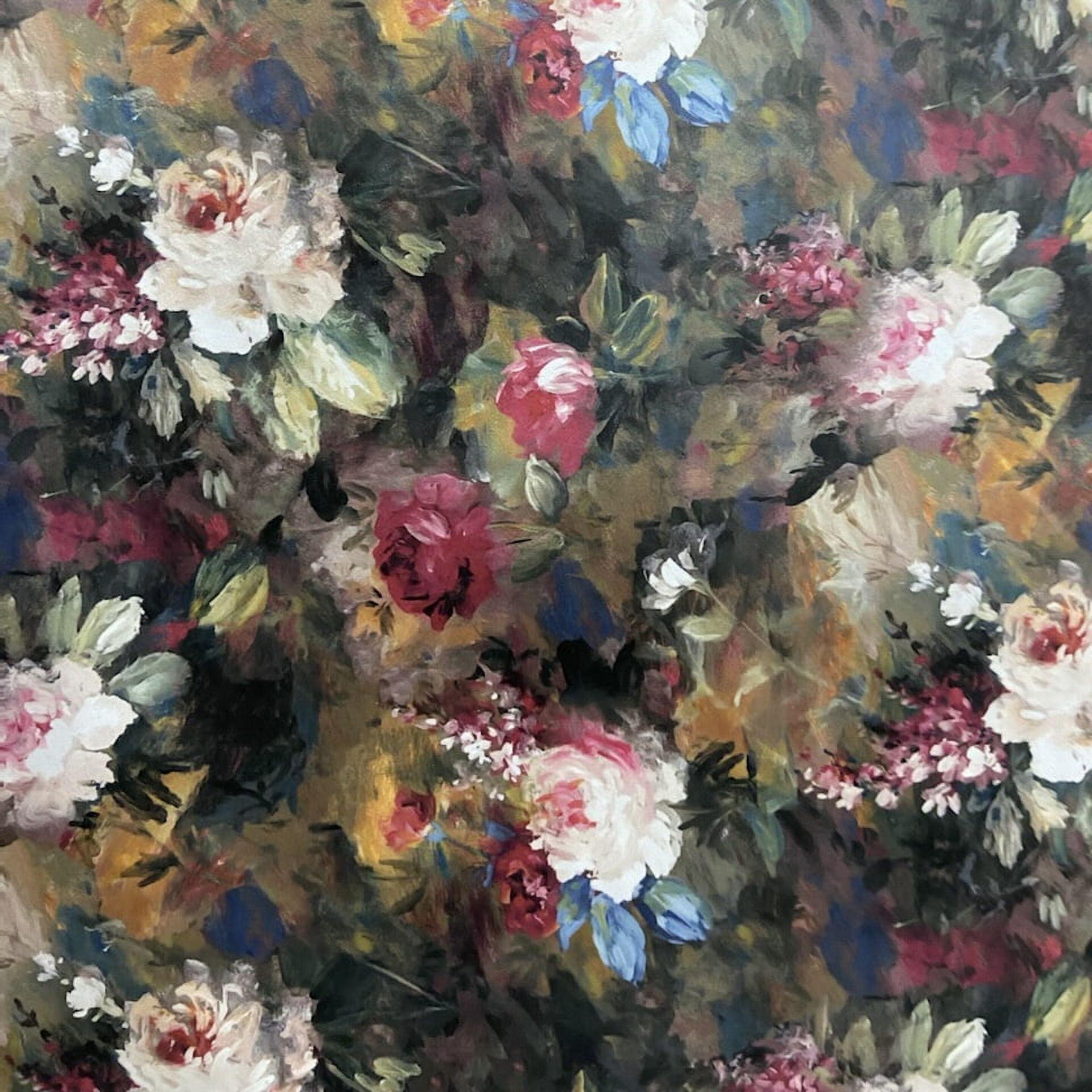 Decora Furnishings Luxurious Velvet Fabric Floral Design Digital ...