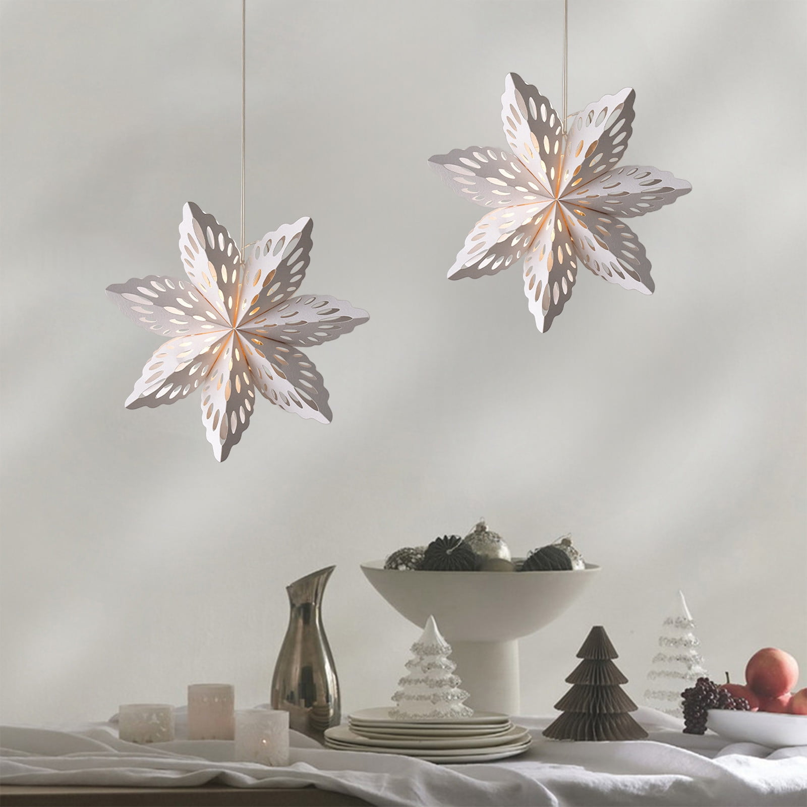 Decoración colgante de copo de nieve de Navidad de papel Arreglo de ...