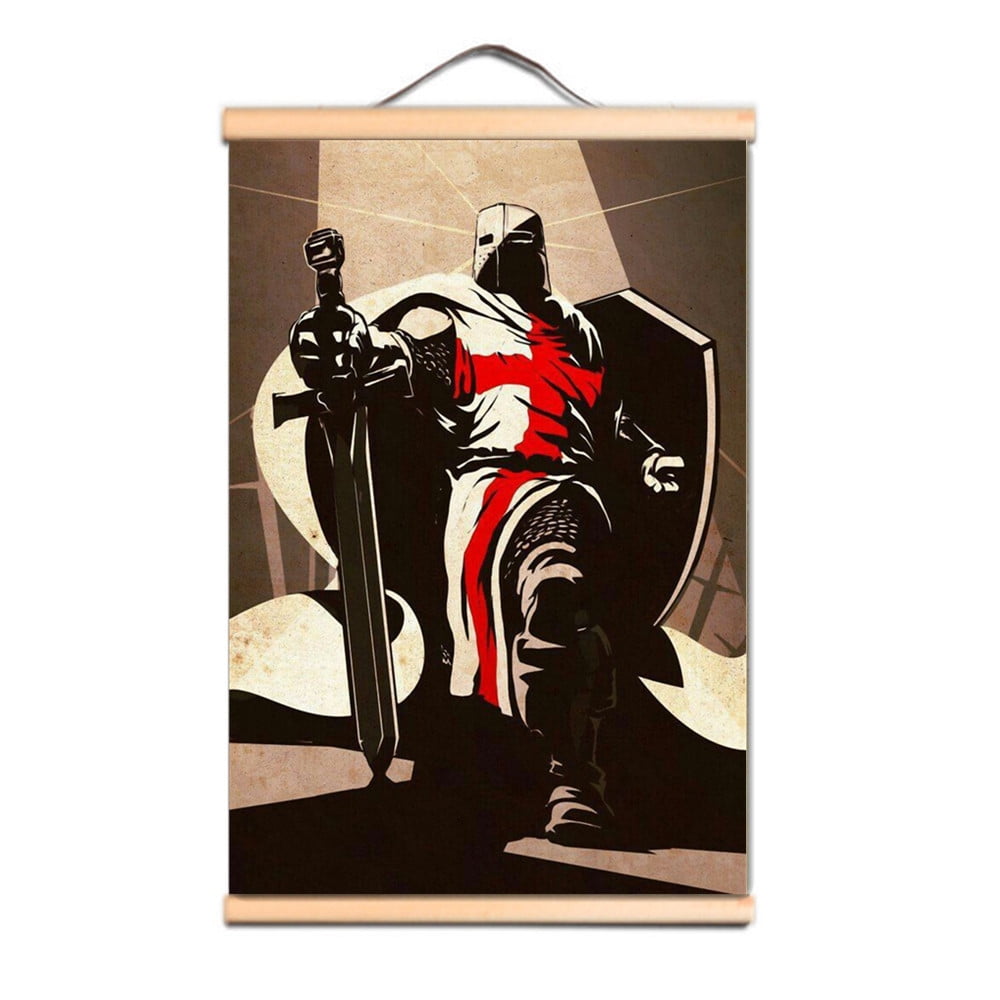 Decorate Your Home with this Vintage Medieval Crusader Warrior Wall Art ...