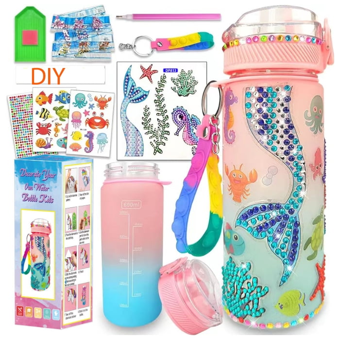 Lifemoda Water Bottle Decorate Your Own Water Bottle Kits for Girls Age ...