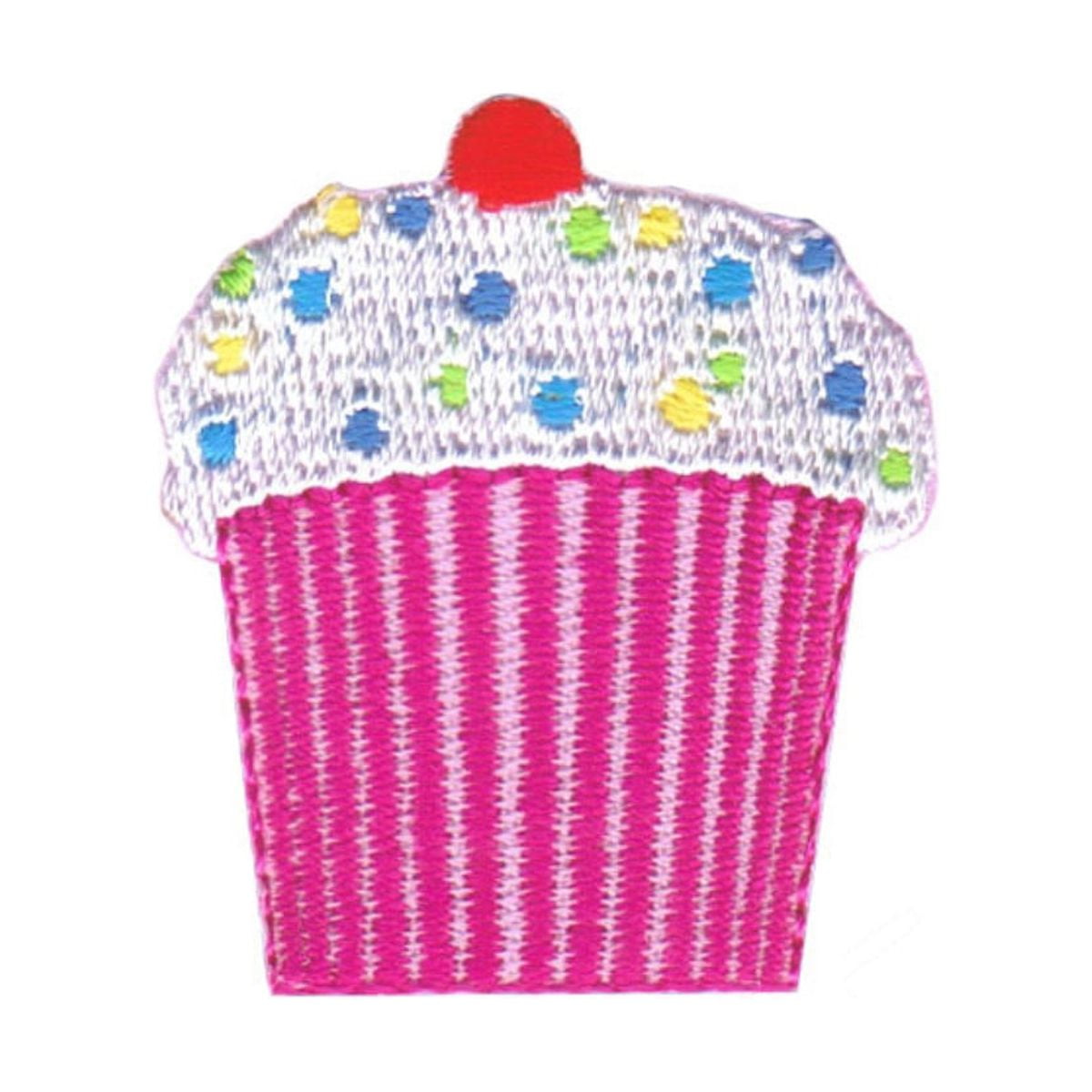 Decorated Cupcake Patch Birthday Bakery Pastry Iced Embroidered Iron On ...